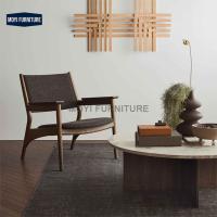 China Wood Legs Modern Living Room Sofa Single Accent Chair Saddle Leather Retro Leisure Chair Carpet Surface Recommended for sale