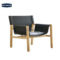 China Living Room Furniture Custom Modern Italian Luxury Solid Wood Restaurant Chair with Saddle Leather Backrest Feature for sale