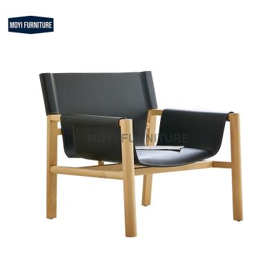 China Living Room Furniture Custom Modern Italian Luxury Solid Wood Restaurant Chair with Saddle Leather Backrest Feature for sale