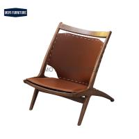 China end Nordic Single Wooden Chair Sofa Casual Living Room Balcony Home Furniture Backrest Designer Simple Modern for sale