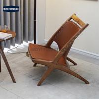 China end Nordic Single Wooden Chair Sofa Casual Living Room Balcony Home Furniture Backrest Designer Simple Modern for sale