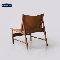 China Living Room Furniture Leather Modern Saddle Cowhide Chair Smoky Grey Relaxed Comfortable Stylish Lounge Seat Seating Chair for sale