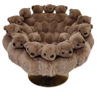 China Home Furniture High End Creative Personality Art Alien Doll Animal Doll Lazy Polar Plush Teddy Bear Sofa Chair Designer for sale