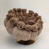 China Home Furniture High End Creative Personality Art Alien Doll Animal Doll Lazy Polar Plush Teddy Bear Sofa Chair Designer for sale