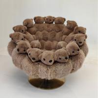 China Home Furniture High End Creative Personality Art Alien Doll Animal Doll Lazy Polar Plush Teddy Bear Sofa Chair Designer for sale