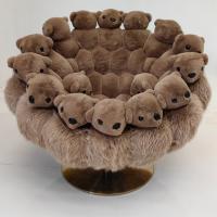 China Home Furniture High End Creative Personality Art Alien Doll Animal Doll Lazy Polar Plush Teddy Bear Sofa Chair Designer for sale