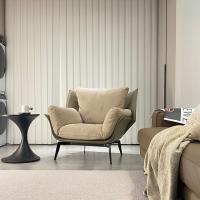 China Living Room Furniture Upholstered Leather Recliner Chair Vintage Accent Design Style Modern Bedroom Dining Sitting Room for sale