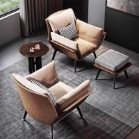 China Living Room Furniture Upholstered Leather Recliner Chair Vintage Accent Design Style Modern Bedroom Dining Sitting Room for sale