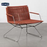 China Outdoor Garden Aluminum Frame Reclining Chair featuring Modern Patio Leisure Weave Rope Dining Chair Furniture for sale
