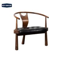 China Solid Wood Legs Home Furniture Chinese Style Single Sofa Chair with Tea Table Light Luxury Balcony Lounge Modern Dining Hotel for sale