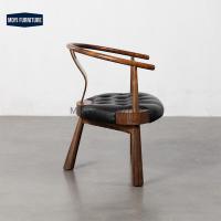 China Solid Wood Legs Home Furniture Chinese Style Single Sofa Chair with Tea Table Light Luxury Balcony Lounge Modern Dining Hotel for sale