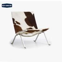 China Genuine Leather Modern Living Room Lounge Chair with Ottoman Customized Leisure Chair Home Furniture for sale