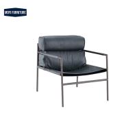 China end MOYI Black Leather Lounge Chair Home Furniture Modern Living Room Accent Chair Featuring Tilting No for sale
