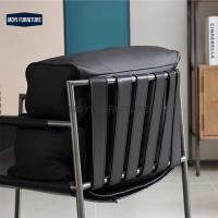 China end MOYI Black Leather Lounge Chair Home Furniture Modern Living Room Accent Chair Featuring Tilting No for sale