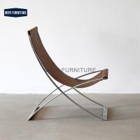 China Living Room Chair MOYI Nordic Minimalist Single Chair Metal Armrest Leisure Office Genuine Leather Comfortable Seating for sale