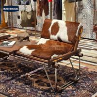 China Home Furniture Mid Century Casual Chair and Cowhide Bench Vintage Bauhaus Designer Model Suitable for Office Living Room for sale