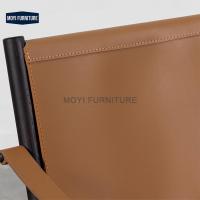 China No Electric Italian Designer Light Luxury Living Room Folding Chair Portable Leather Wood Recliner Armchairs Villa Home for sale