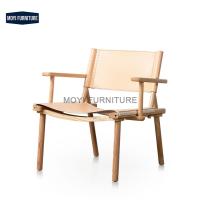 China Saddle Leather Nordic Designer Dining Chair Light Luxury Simple White Ash Wood Imported Armchair for Restaurant Meetings for sale