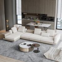 China MOYI Italy Design Genuine Leather Living Room White Simple Design Modern Sofa Set l Shaped Leather White Sectional Sofa for sale