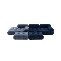 China MOYI Velvet Sofa Set Luxury Sectional Design Nordic l Shape Modern Modular Velvet Sectional Living Room Furniture  Belini Sofa for sale