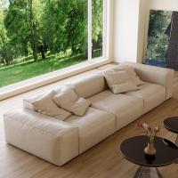China MOYI Custom Design Villa Living Room Queen Size Plush Velvet Fabric L Shaped Sectional Sofa for sale