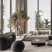 China MOYI Set Fabric Modern Corner Type Set Furniture Leather Shape Sofas 7 Seater l Sofa Sectional for Living Room Sofas for sale