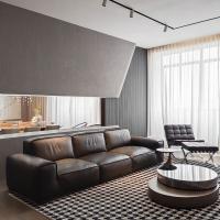 China MOYI Italian Modern Sofa Couch Black Luxury Italian Couch Set Living Room Modern Leather Sofa for sale