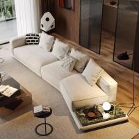 China Para Large Sectional Curved Modular l Shape Velvet Corner Living Room White Living Room 8 Seater Sofa Set for sale