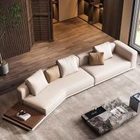 China Para Large Sectional Curved Modular l Shape Velvet Corner Living Room White Living Room 8 Seater Sofa Set for sale