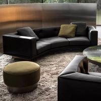 China MOYI Modern Large Sectional Couch Set Corner Metal Leather and LeatherSofa Set Living Room Furniture for sale
