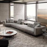 China MOYI Modern Large Sectional Couch Set Corner Metal Leather and LeatherSofa Set Living Room Furniture for sale
