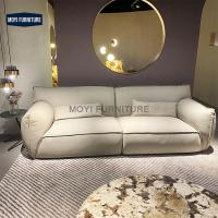 China Modern Minimalist Design 2 Seat Couch Customized Leather Living Room Sofa Set Furniture for sale