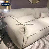 China Modern Minimalist Design 2 Seat Couch Customized Leather Living Room Sofa Set Furniture for sale