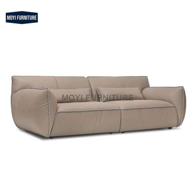 China Modern Minimalist Design 2 Seat Couch Customized Leather Living Room Sofa Set Furniture for sale