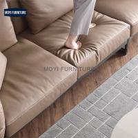 China Modern Advanced Down Leather Sofa Italian Minimalist Villa Living Room Creative Luxury Sofa Set for sale