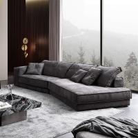 China Modern Indoor Designer Italian Sofa Sets Large Fabric 2-Piece Corner Sectional Couches Convertible Furniture for Living Room for sale