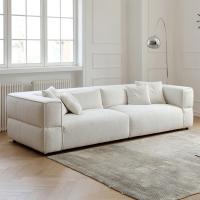 China Velvet Sofa Nordic Modern Set with Retro Cream Wind Snow Pattern for Small Apartments Sectional with Sponge Filling for sale