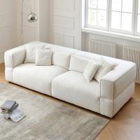 China Velvet Sofa Nordic Modern Set with Retro Cream Wind Snow Pattern for Small Apartments Sectional with Sponge Filling for sale
