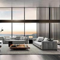 China High Quality Custom Modern 4-Seater Sectional Sofa Set Luxury Fabric Couch for Villa Living Room & Hotel Furniture for sale