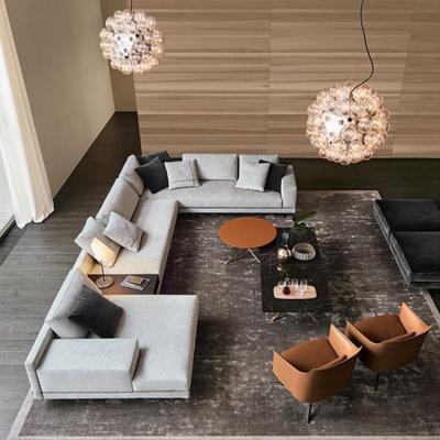 China Italian Modern Sectional Sofa Set Minimalist Living Room L U Shaped Premium Big Villa Couch for Home Luxury for sale