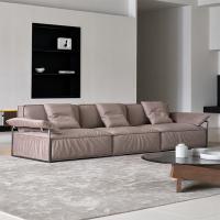 China Modern Nordic-Style 3-Seater Sectional Sofa Soft Fabric Lounge Couch for Home Hotel for Waiting Areas Living Room Furniture for sale