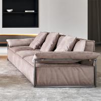 China Modern Nordic-Style 3-Seater Sectional Sofa Soft Fabric Lounge Couch for Home Hotel for Waiting Areas Living Room Furniture for sale