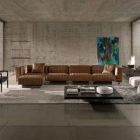 China 2025 Luxurious Italian Synthetic Leather Combination Sofa, Corner Modular Living Room Home Sofa for sale