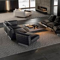 China 2025 Luxurious Italian Synthetic Leather Combination Sofa, Corner Modular Living Room Home Sofa for sale