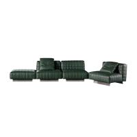 China 2025 Luxurious Italian Synthetic Leather Combination Sofa, Corner Modular Living Room Home Sofa for sale
