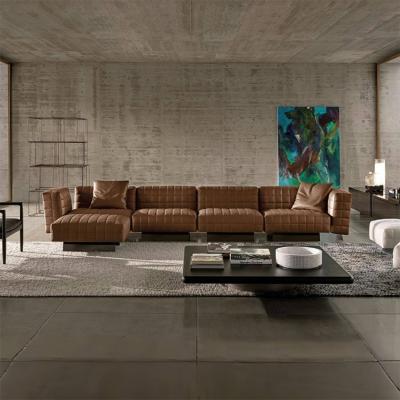 China 2025 Luxurious Italian Synthetic Leather Combination Sofa, Corner Modular Living Room Home Sofa for sale