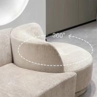 China Modern Luxury Velvet Settee for Living Room Swivel Wall Sofa Reliable Fabric Furniture for sale