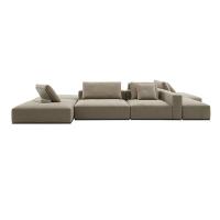 China Italian Style Light Luxury Villa Living Room Furniture Sofa High Backrest Corner Combination L-shaped Home Module Fabric Sofa for sale