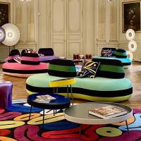 China Modern Sectional Sofas Fabric Velvet Living Room Sofas Home Hotel Lobby Combination Modern Leisure Sofa Set for sale
