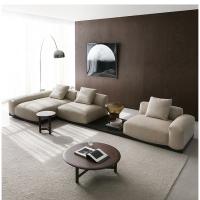 China Latest Minimalist Modern Design Durable Fabric Wooden Sofa Couch Villa Home Living Room L Shape Sectional Sofa for sale